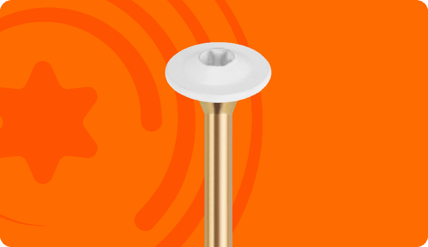 White Low Profile Cabinet™ Screw | GRK Fasteners